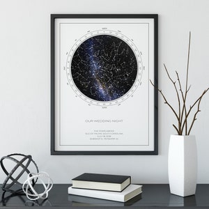 Custom Star Maps Celestial Map Night Sky Poster Constellation Map ...