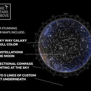 Custom Star Map Star Map Print Celestial Map Sentimental Christmas ...