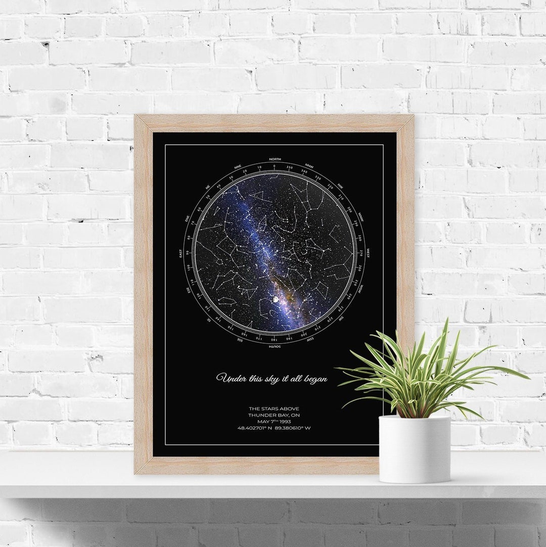 Custom Star Map Personalized Star Map Star Map Print Night Sky Star Map ...