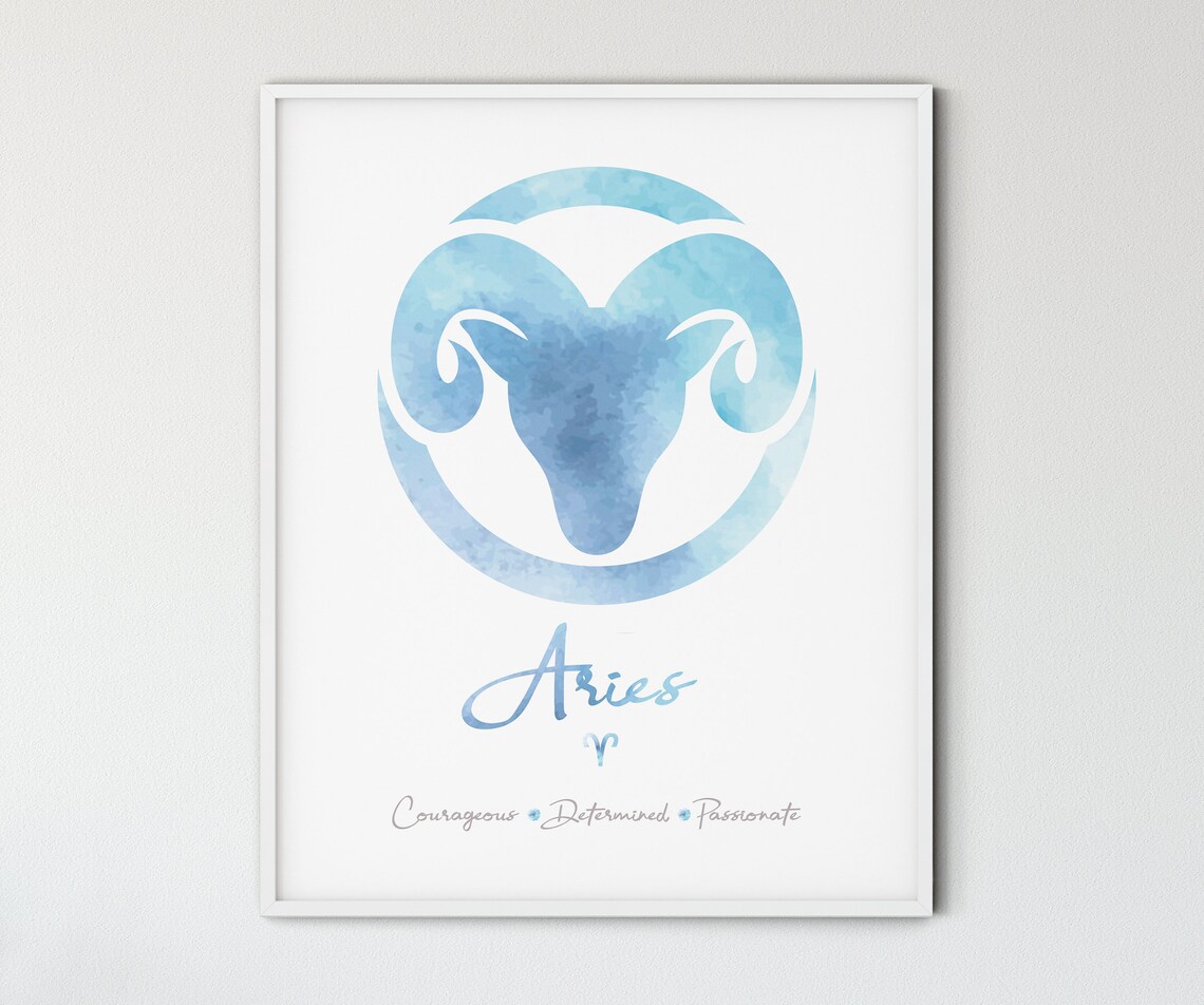 Aries Wall Art Printable Aries Gift Astrology Print Nursery - Etsy