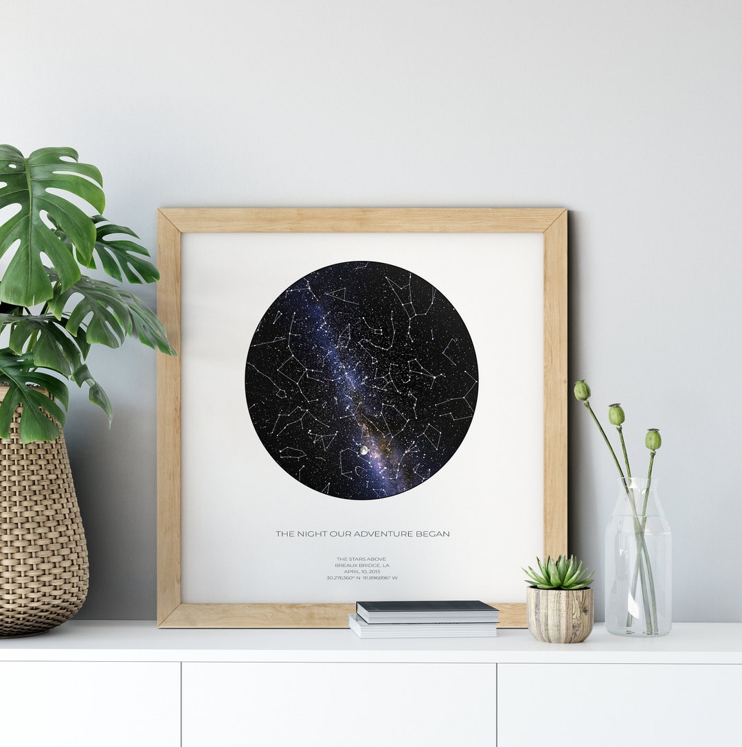Custom Star Map, Anniversary Gift, Wedding Gift, Birthday Gift, Home ...