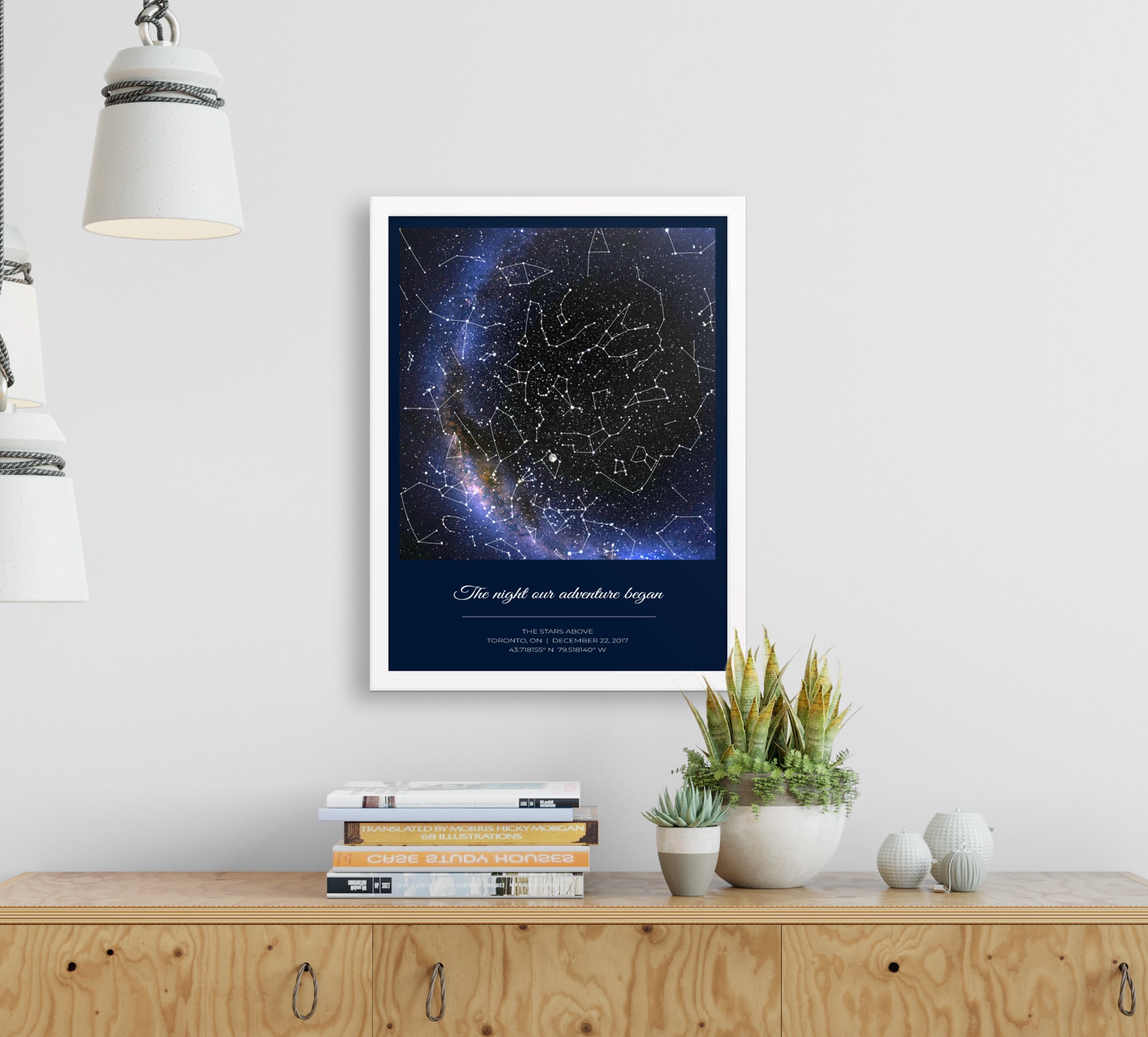 Custom Star Map Personalized Gift Night Sky Star Map Under - Etsy