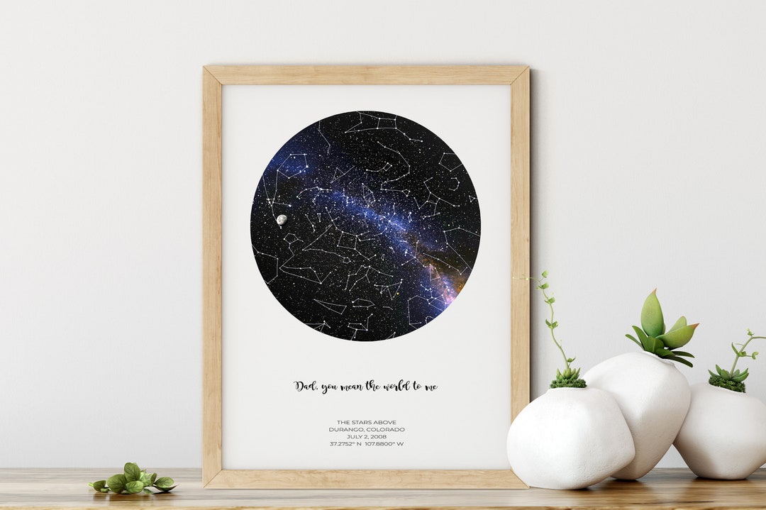 Custom Star Maps Sky Map Art Starry Night Print Thoughtful - Etsy