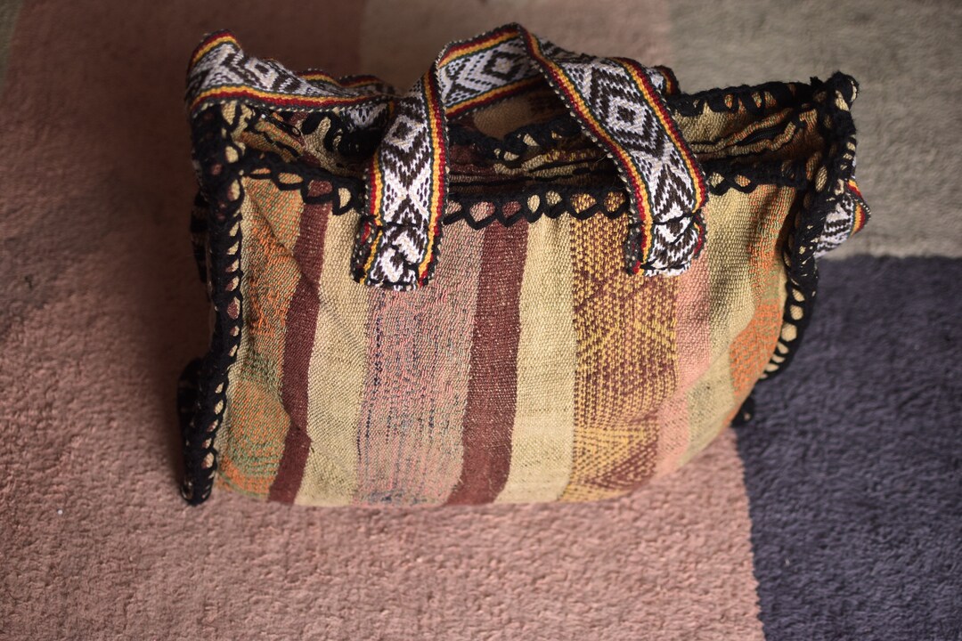 Peruvian Antique Vintage Aguayo Manto Fabric Cloth Woven Bag Suitcase ...