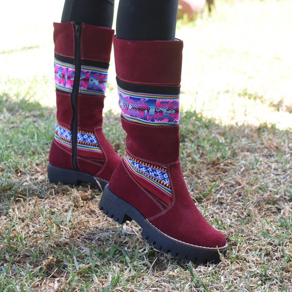 Leather Hiking Boots - Etsy