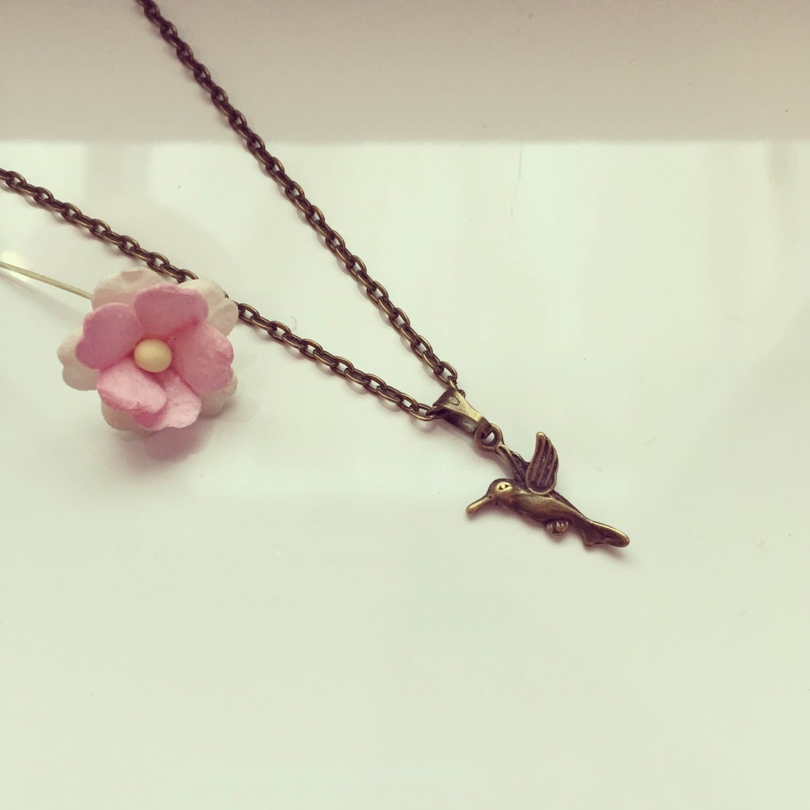 Short Chain Hummingbird Vintage Bird Flying Freedom | Etsy