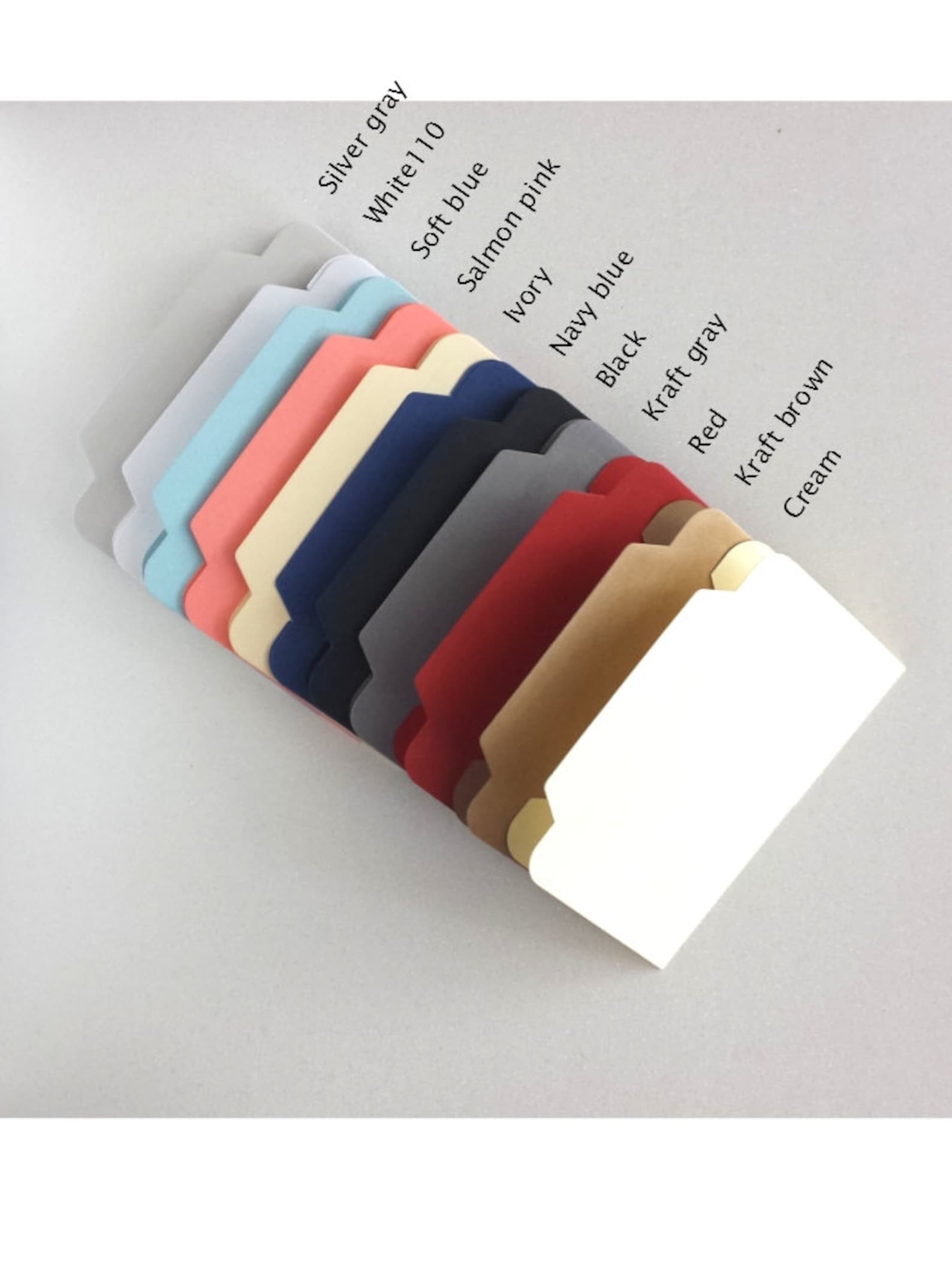 20 Mini File Folders (mini-a): 4.5 Inches X 3 Inches - Made From ...