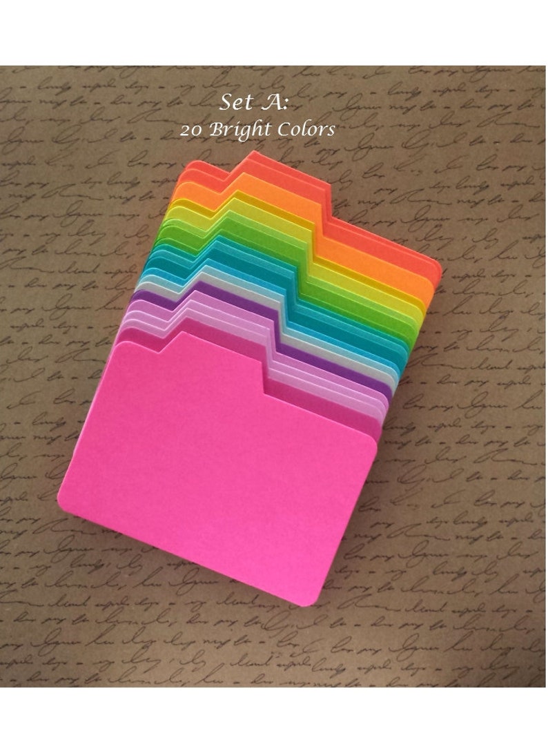 20 Mini File Folders (mini-b): 5 Inches X 3.75 Inches - Made From ...