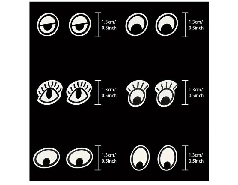 Eyes Sticker Labels: Black-and-white Eyes Stickers - Fun to Put on Eggs ...