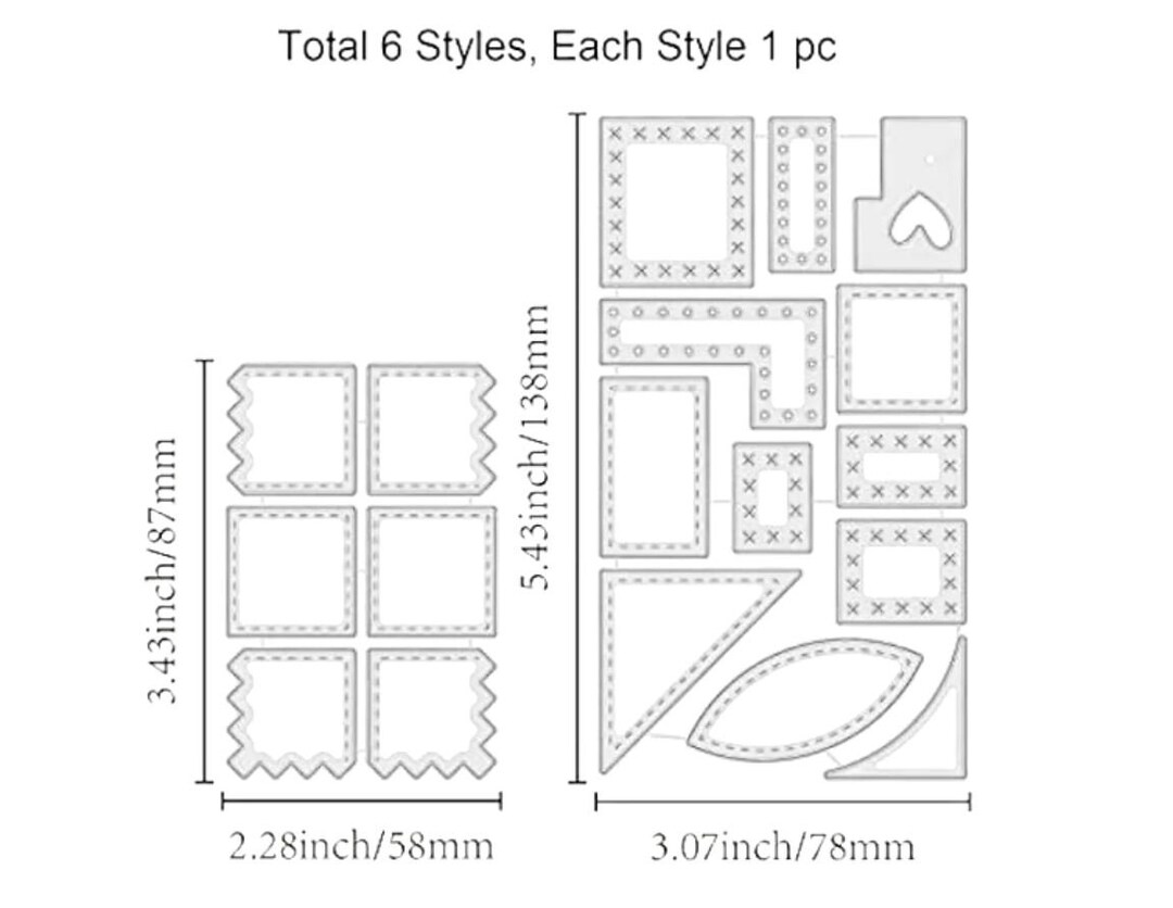 Metal Cutting Die: Mosaic Background Cut Dies Geometry Stitching Square ...