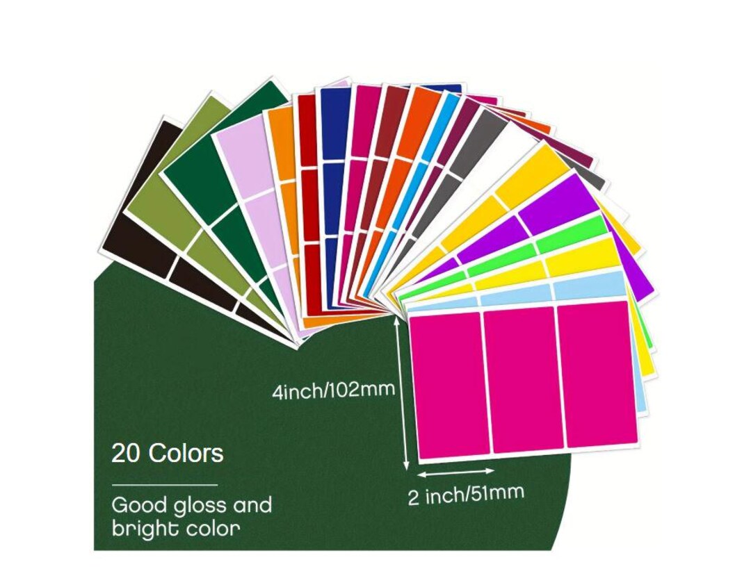 Colored Sticker Labels: 2"x4" Color Coding Label Stickers - 60 Labels ...