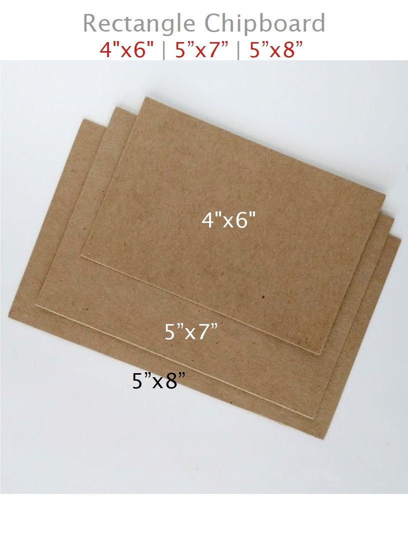 Rectangle Chipboard Cards Die Cuts: 2.5x4.5 | 3.5x5 | 4x6 | 5x7 | 5x8 ...