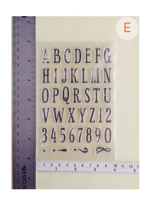 Clear Stamp Set: Alphabet Letters Numbers Stamps for - Etsy