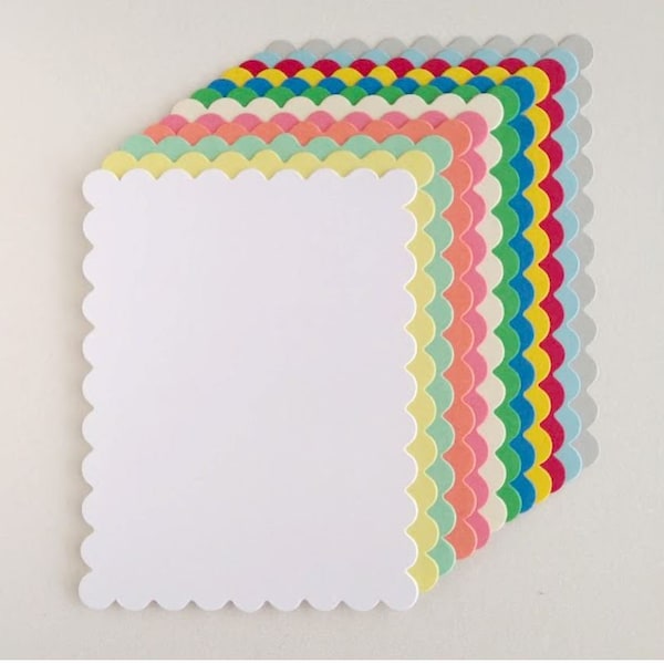 Scalloped Cardstock - Etsy