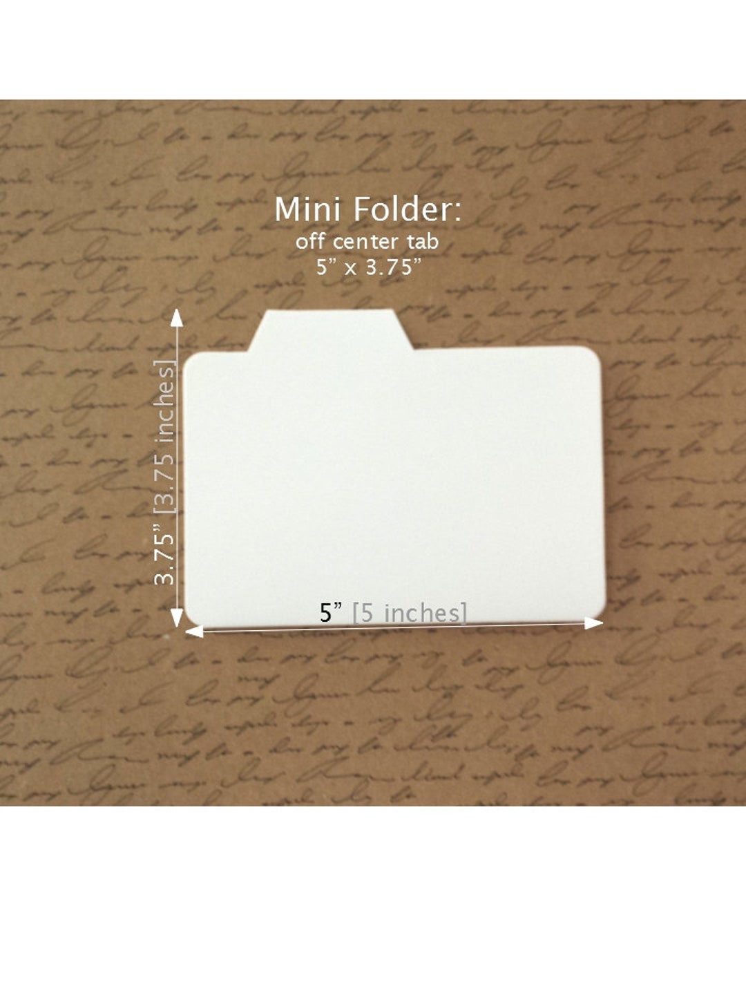 20 Mini File Folders (mini-b): 5 Inches X 3.75 Inches - Made From ...