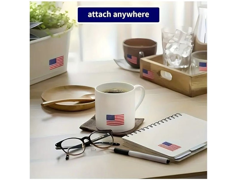 Sticker Labels: Rectangle American Flag Sticker for July 4th ...