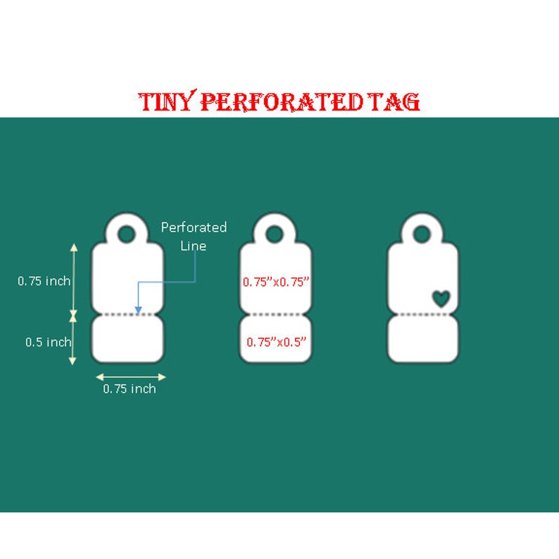 100 Tiny Perforated Tag: Small Tear off Tag for Jewelry Gift - Etsy