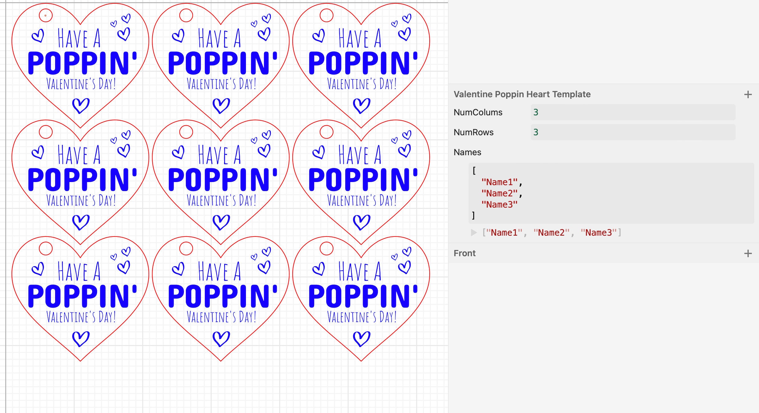 Valentine's Day Pop-it Laser Cut Tags - SVG Files, Cuttle.xyz Template ...