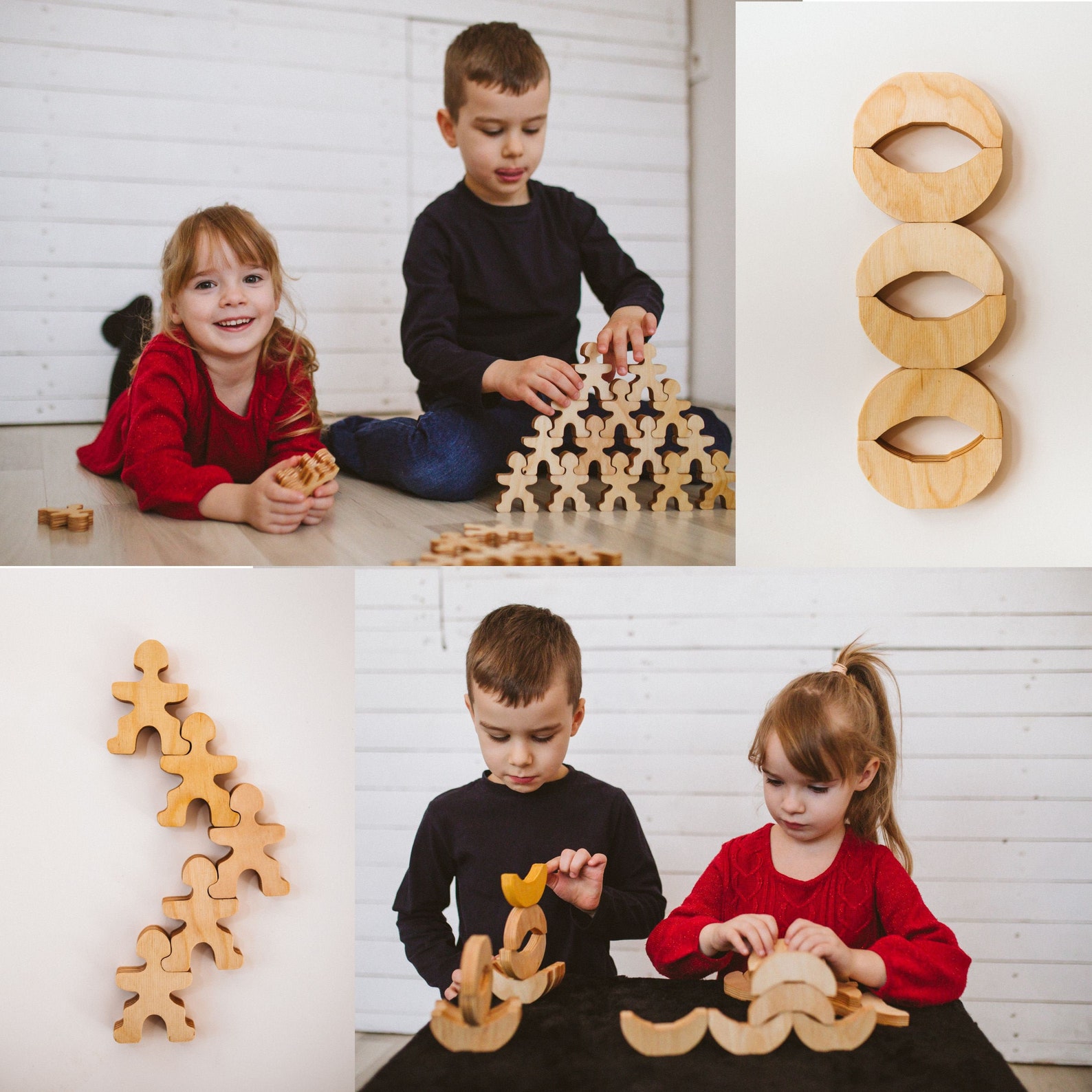 Montessori Toy:stacking Puzzle Set. - Etsy