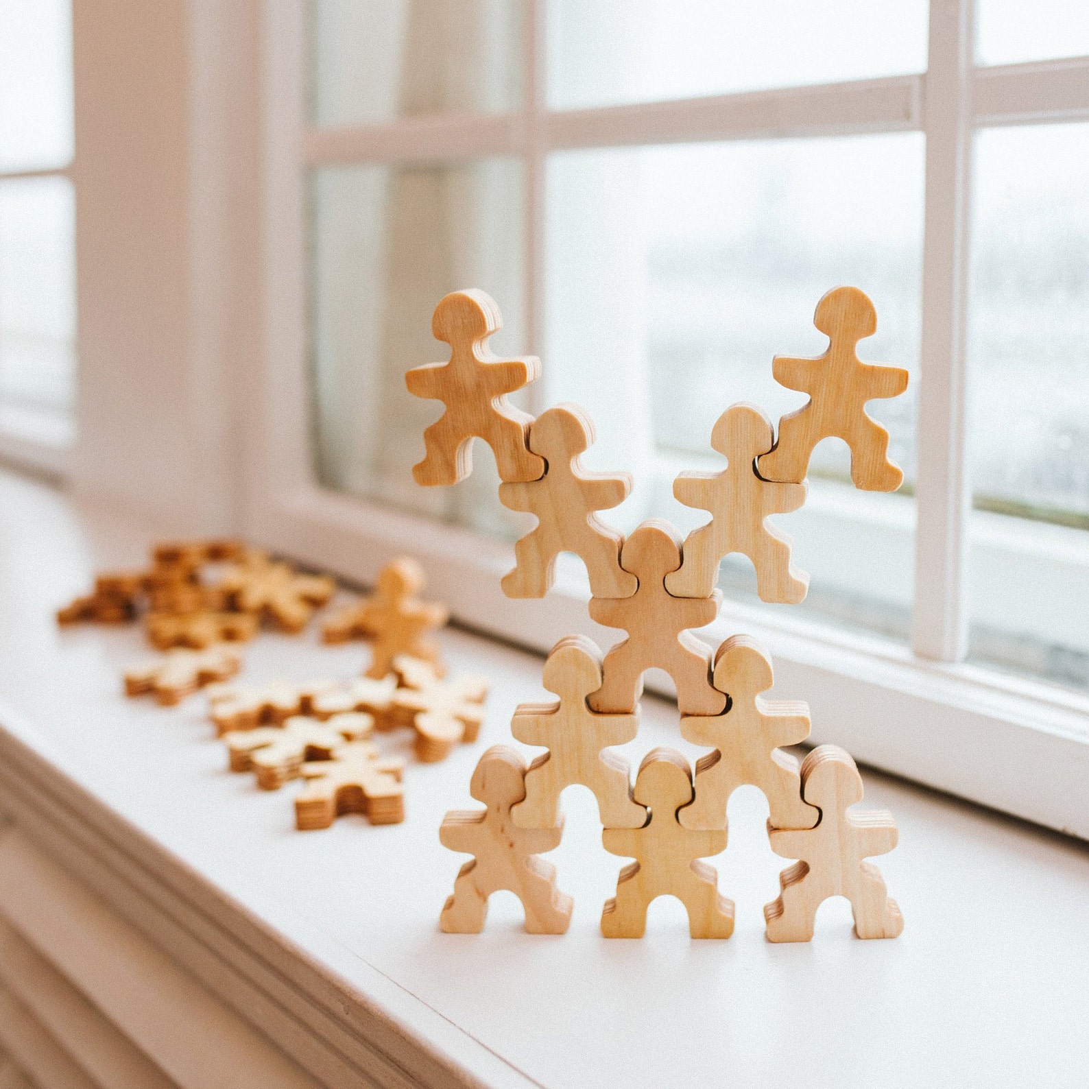 Montessori Toy:stacking Puzzle, Set - 55 Pcs. With Wooden Box - Etsy