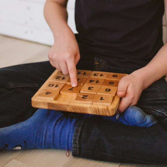 Wooden Numbers Game: 15. | Etsy