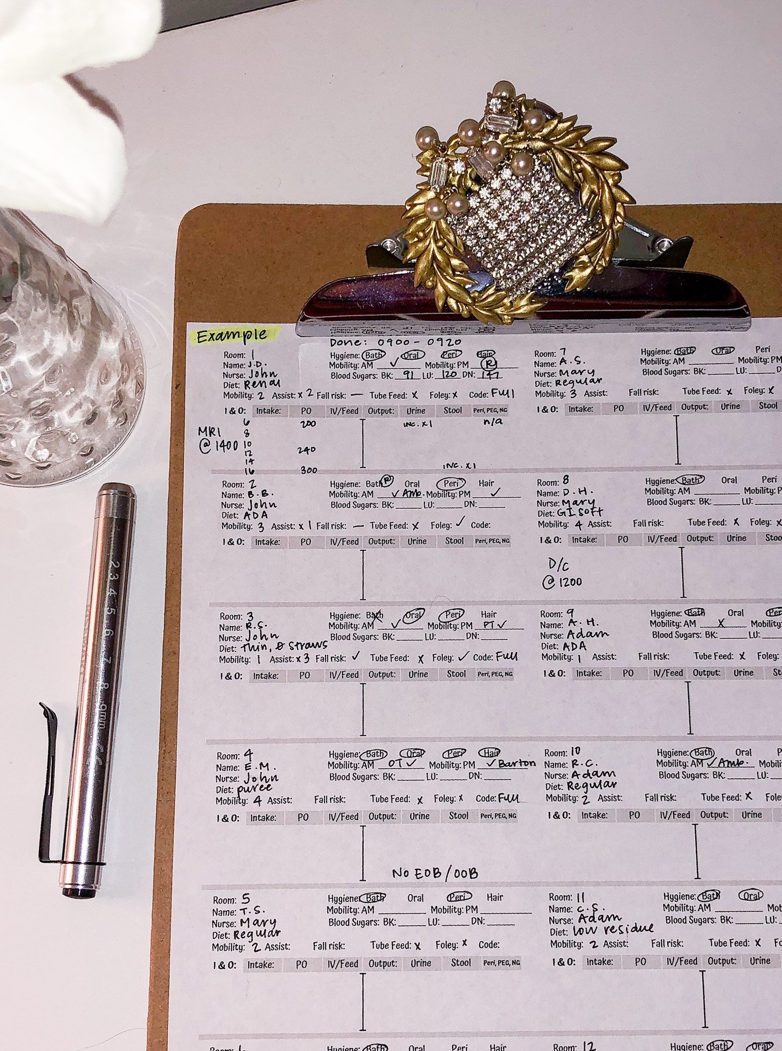 CNA Brain Sheet Report Organizer -- for Nurse Assistant, Tech ...