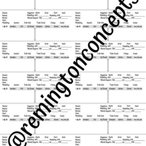 CNA Brain Sheet Report Organizer -- for Nurse Assistant, Tech ...