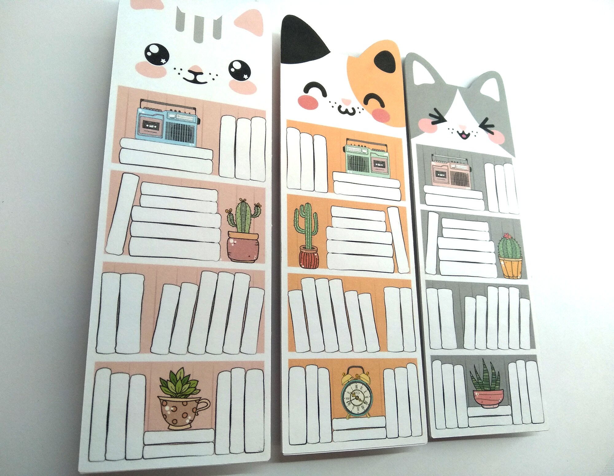 Kawaii Kitty Cat Bookmark Tracker Bookshelf Cat Lover Gift | Etsy