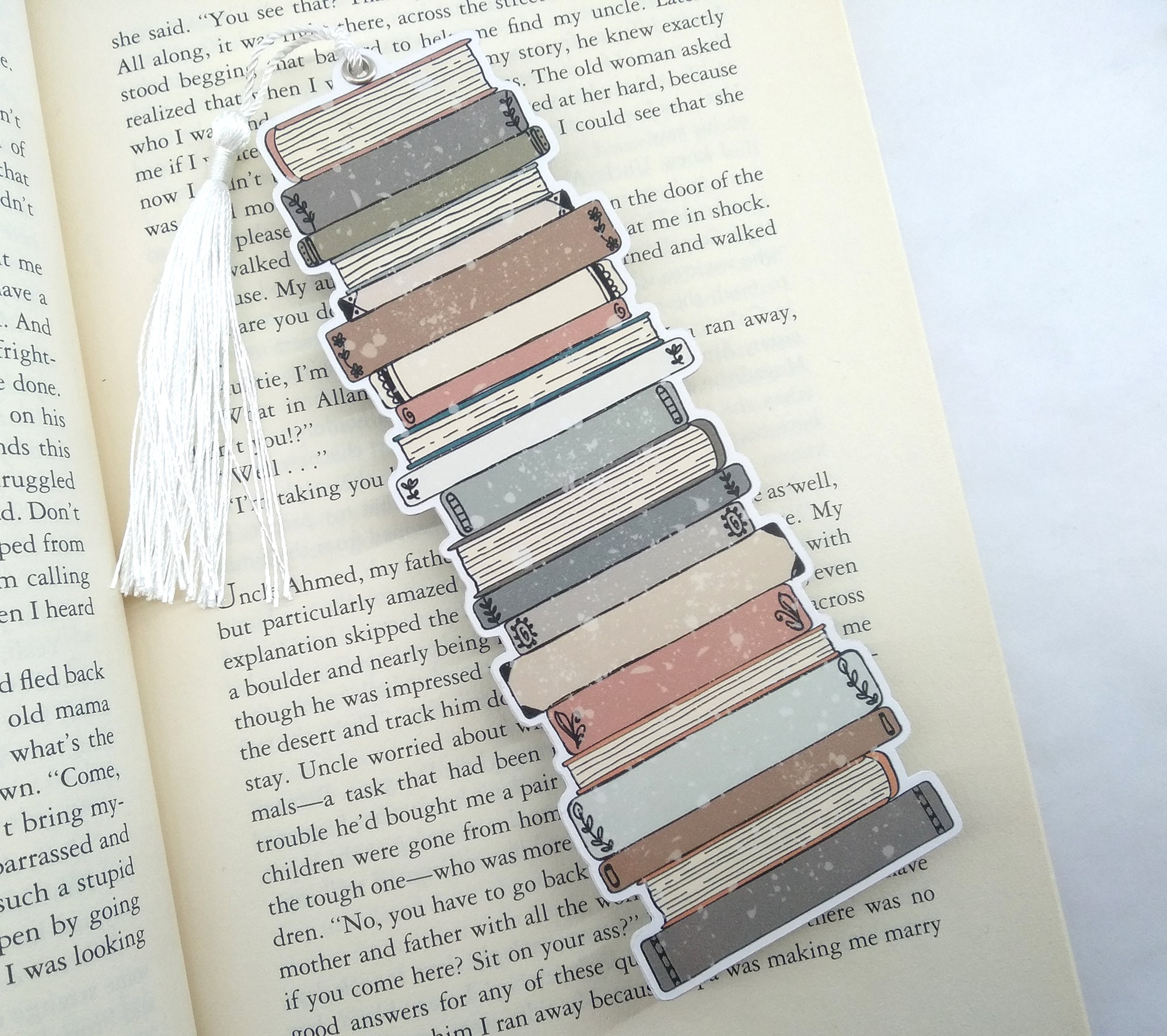 Bookmark Book Tracker Book Stack Double Sided 30 Books to - Etsy