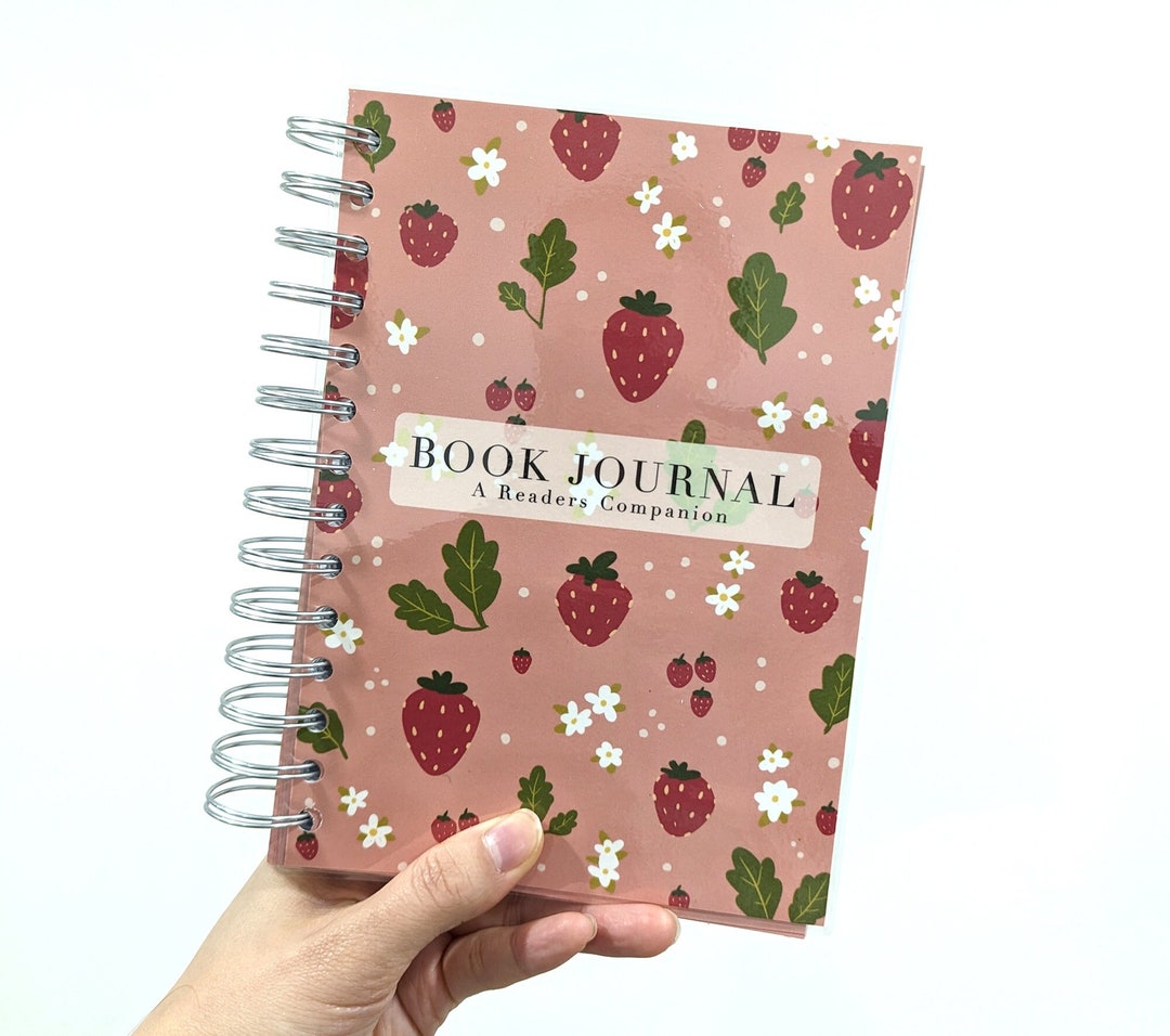 101 Books Reading Journal for Booklovers, Cute Strawberry Handmade ...