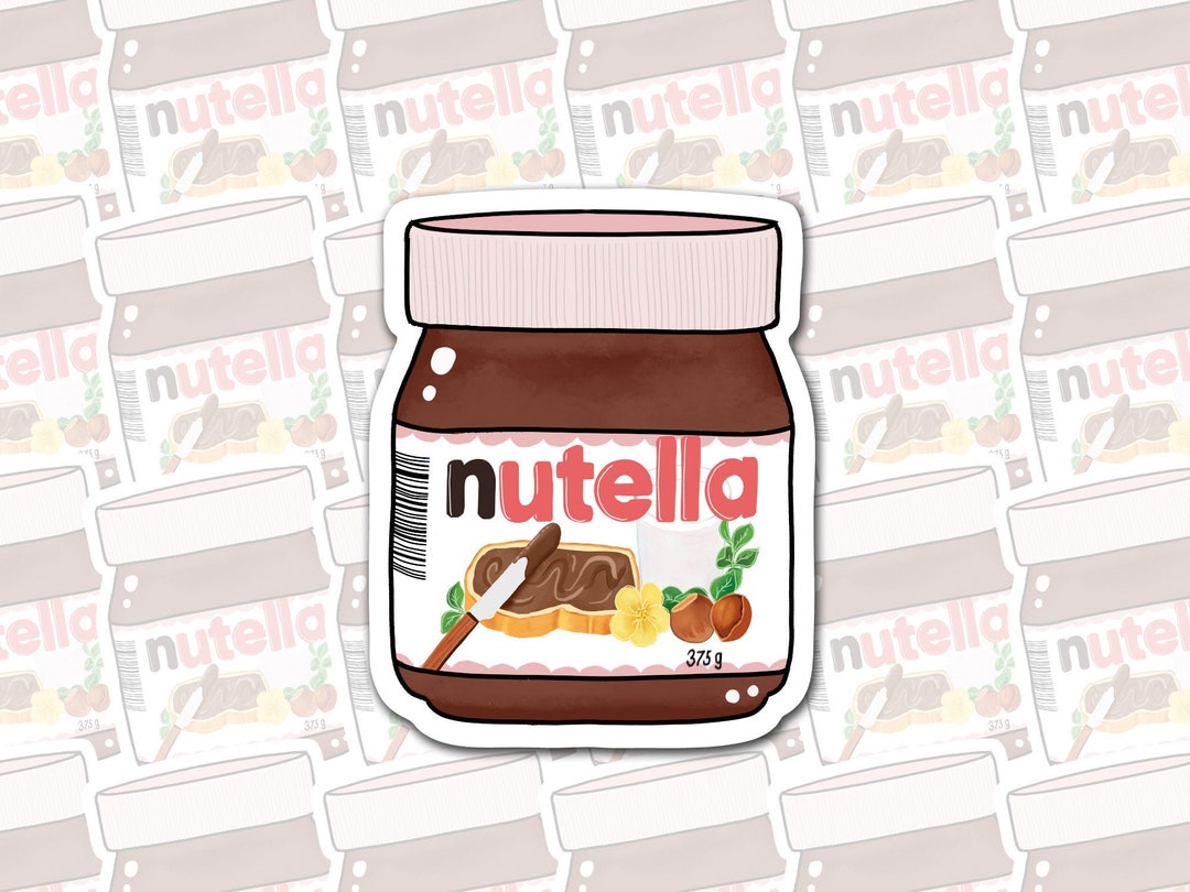 Nutella Vinyl Sticker 2.2", Glossy Laminated Vinyl Food Sticker ...