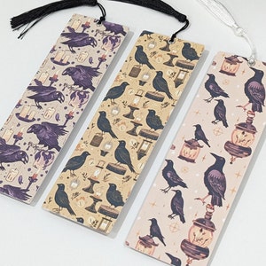 Mystical Crow and Starling Bookmark Set, 25 Books to Fill in per ...