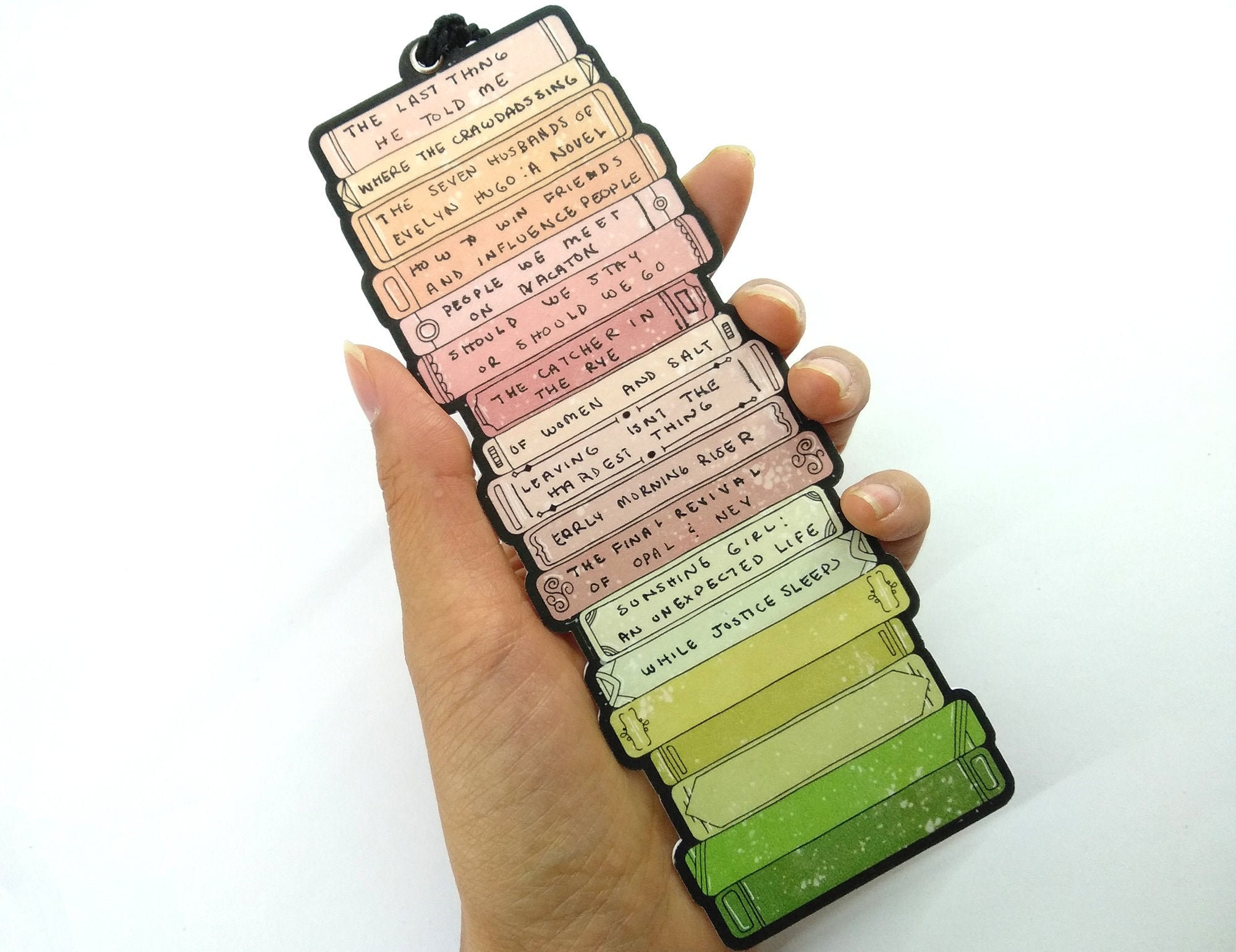 Bookmark Book Tracker Book Stack Double Sided 36 Books to - Etsy Canada