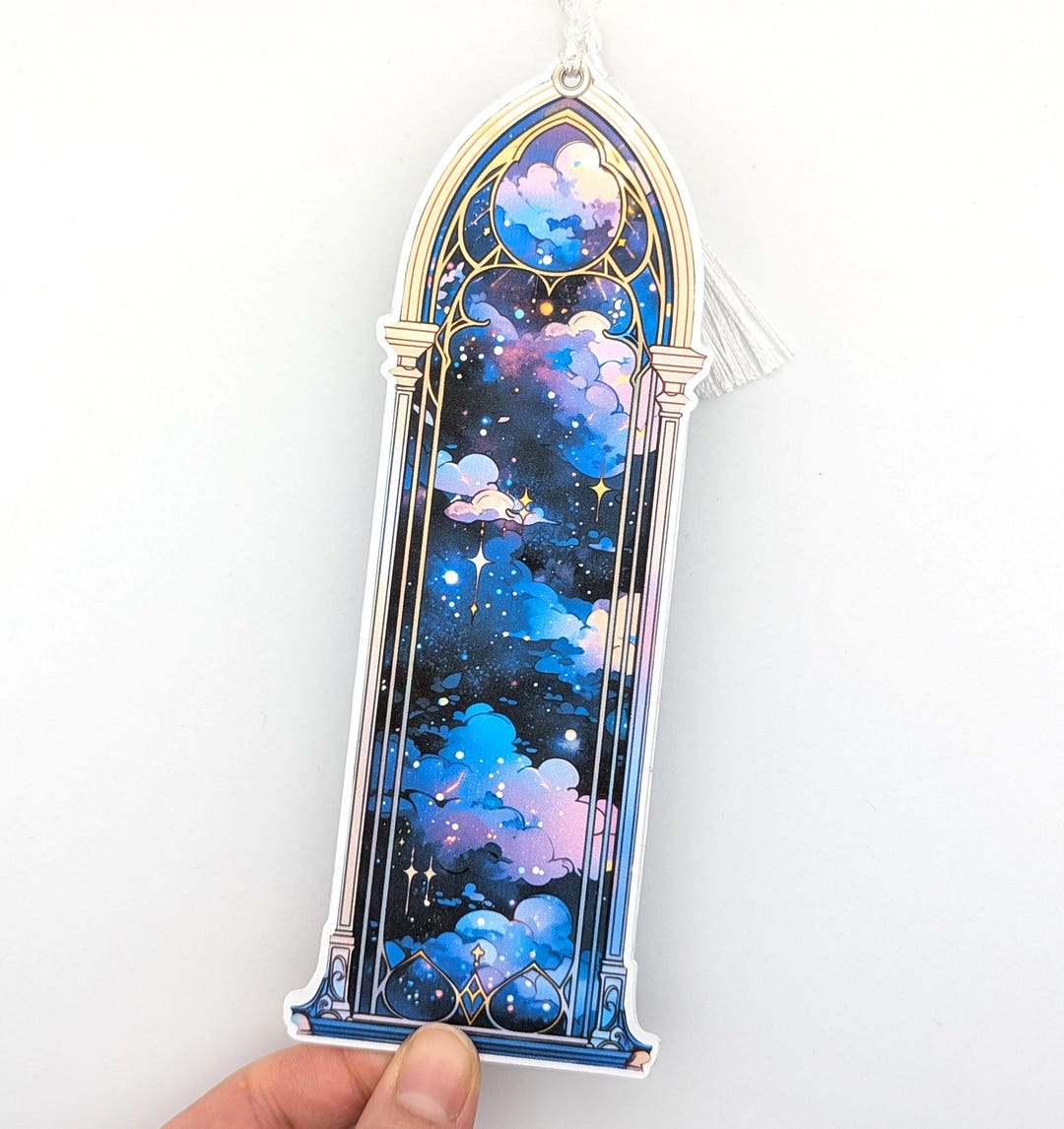 Night Sky Bookmark | Double Sided Art| Magical Purple and Blue Design ...