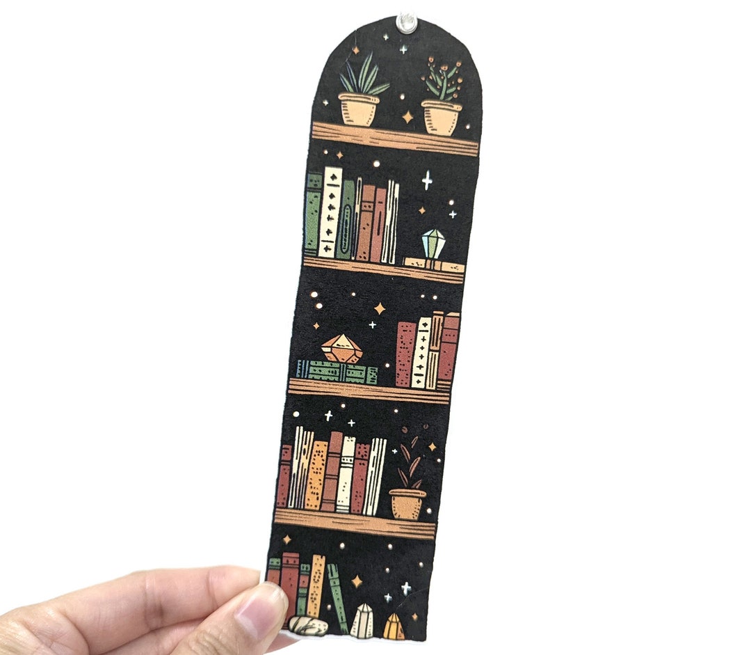 Dark Arch Gem Crystal Bookcase Bookmark, Tassel Included, Double Sided ...