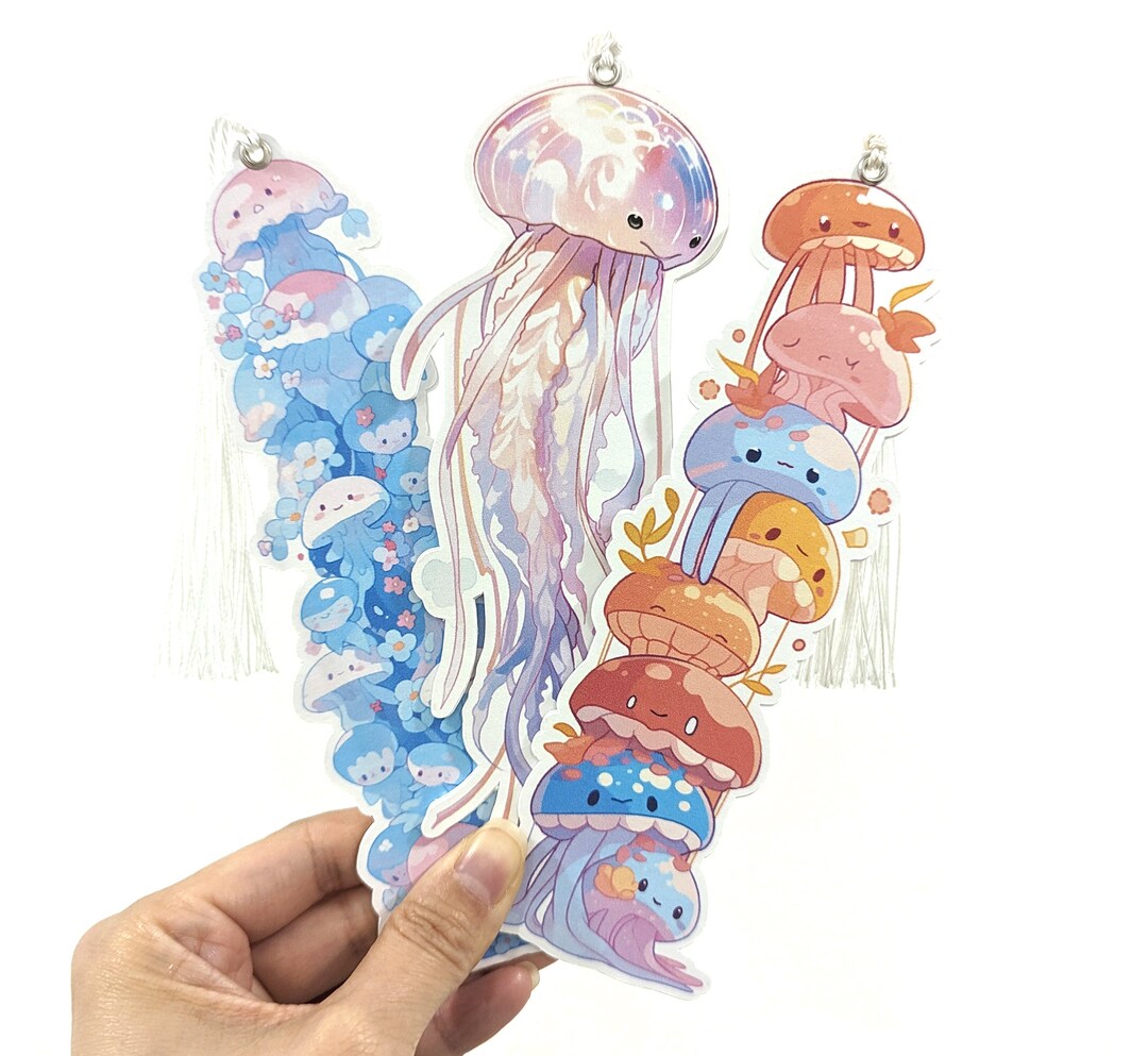 Jellyfish Dreams Bookmark Collection, Double Sided, High Quality, Thick ...