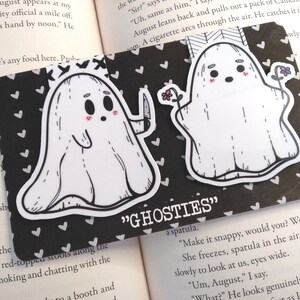 Ghost Bookmark Magnet Set, Handmade, Front Side is Laminated and Water ...