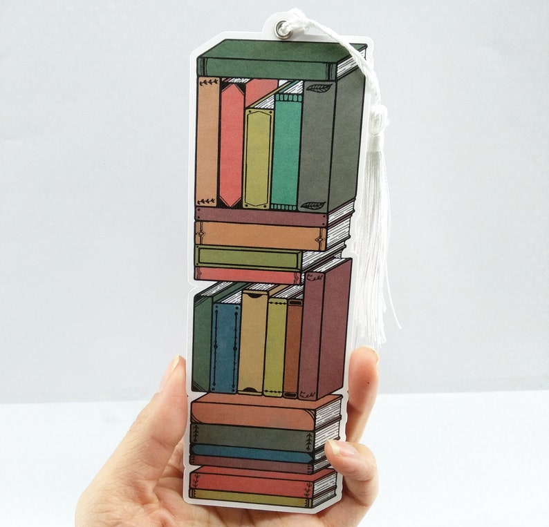 Bookmark Book Tracker, Book Stack, Double Sided, 44 Books to Fill All ...