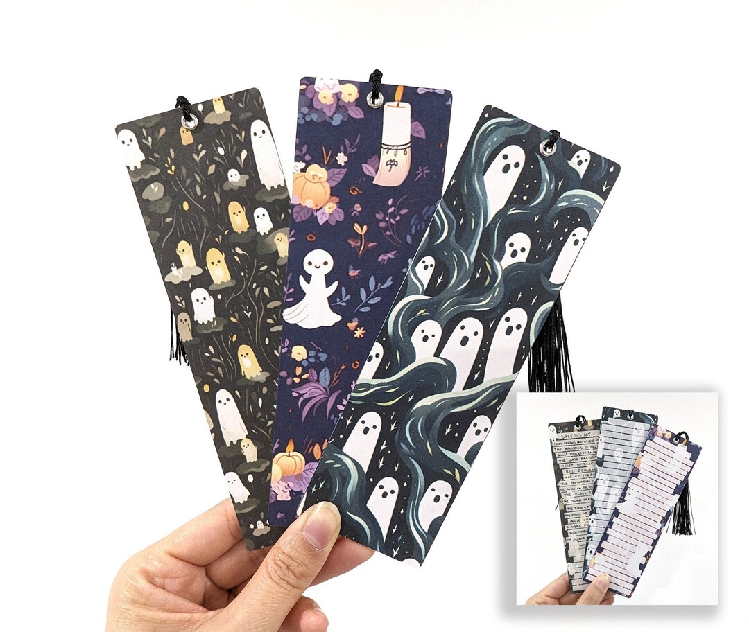 Spooky Trio of Ghost Bookmarks - Track Your Tales With Spooky Style, 26 ...
