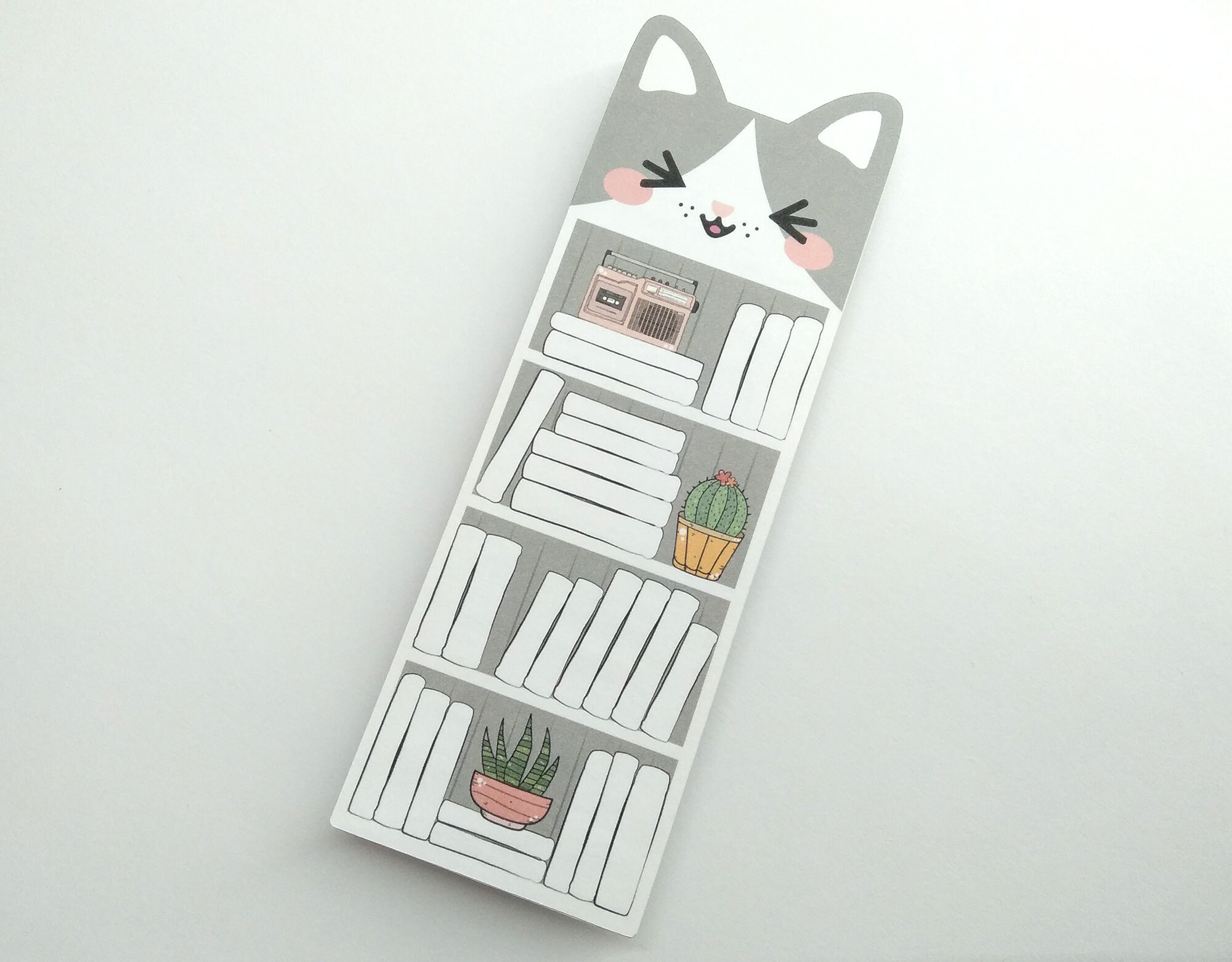 Kawaii Kitty Cat Bookmark Tracker, Bookshelf, Cat Lover, Gift, Book ...