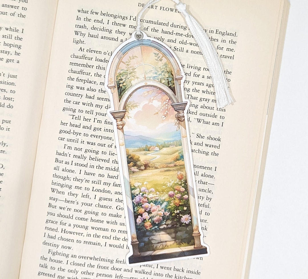 Victorian Arch Window Bookmark, Floral, Tassel Included, Thick High ...