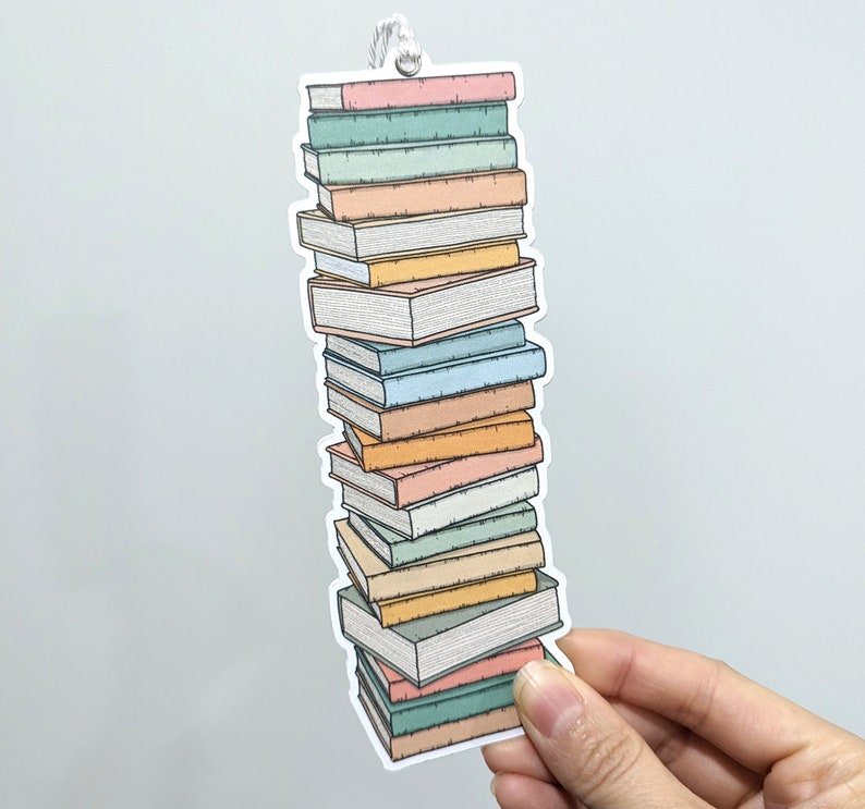 Bookmark Book Tracker Book Stack Double Sided 34 Books to - Etsy