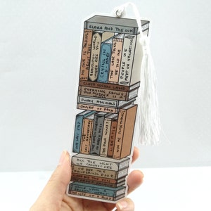 Bookmark Book Tracker, Book Stack, Double Sided, 44 Books to Fill All ...