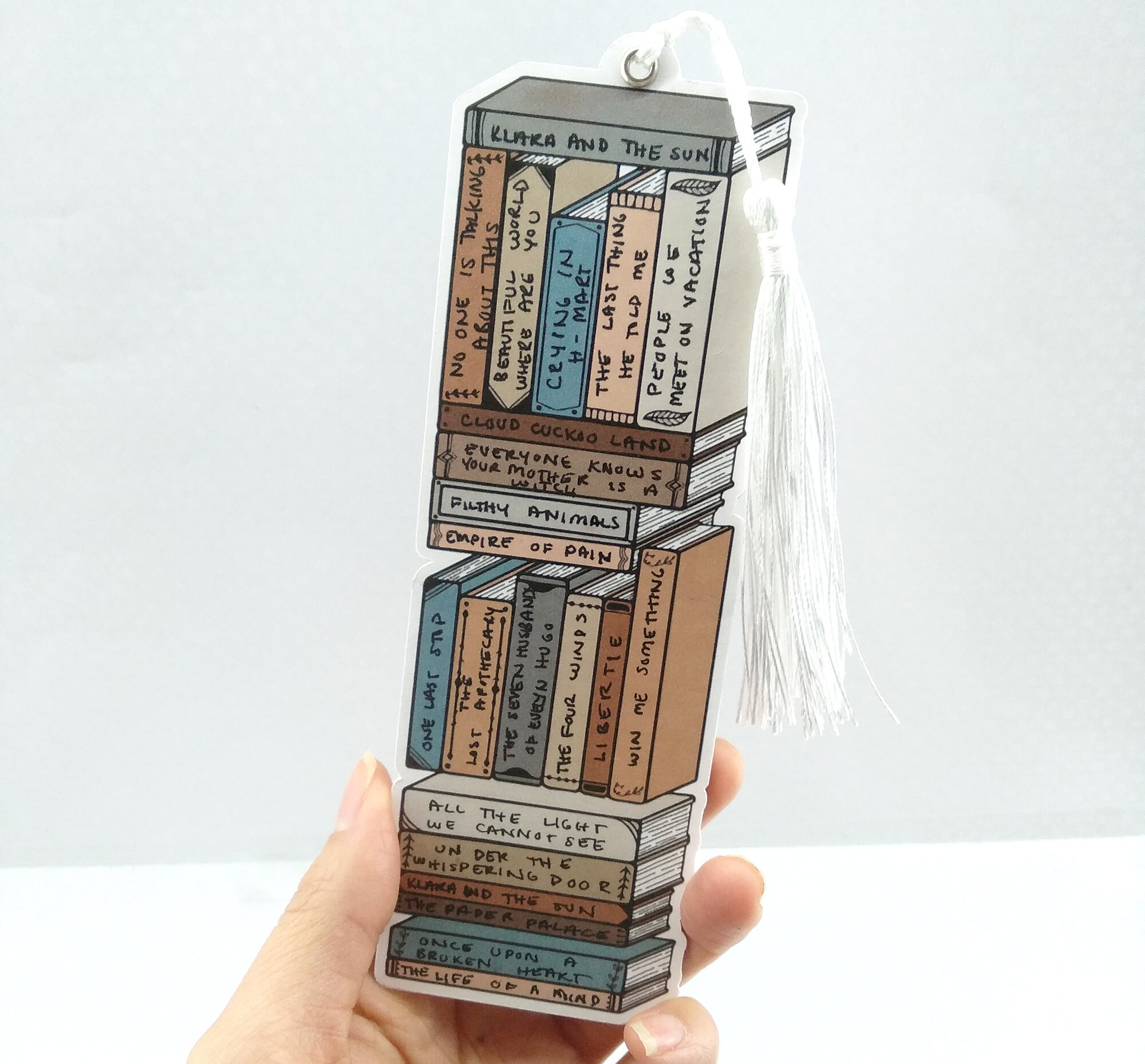 Bookmark Book Tracker, Book Stack, Double Sided, 44 Books to Fill All ...