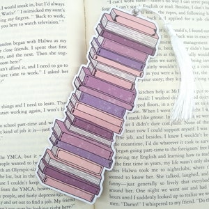 Bookmark Book Tracker, Book Stack, Double Sided, 34 Books to Fill per ...