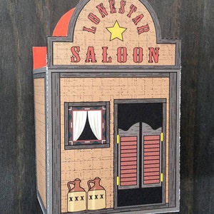 Wild West Themed Cowboy Party Favor Gift Box Birthday Instant Download ...