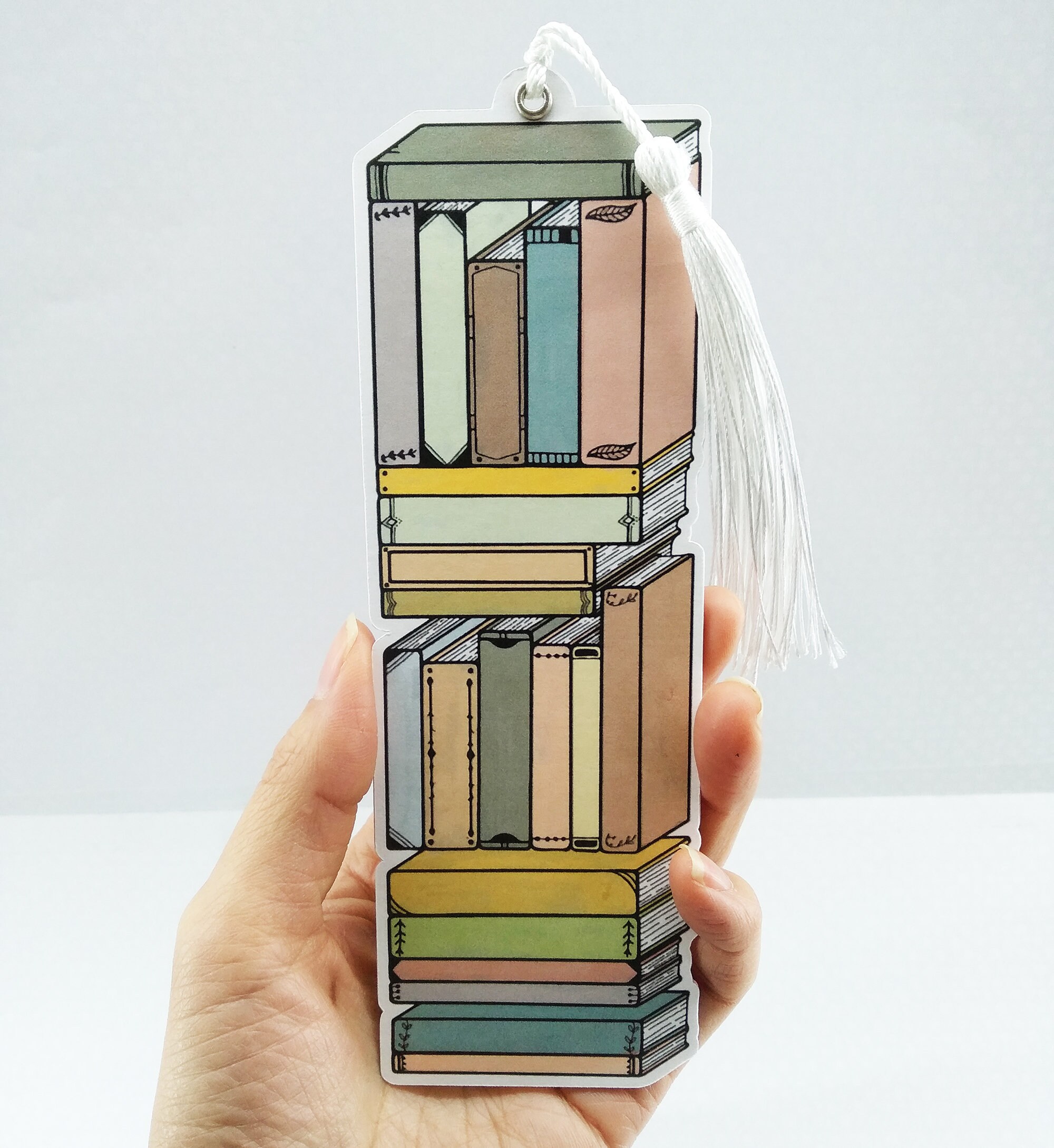 Bookmark Book Tracker, Book Stack, Double Sided, 44 Books to Fill All ...