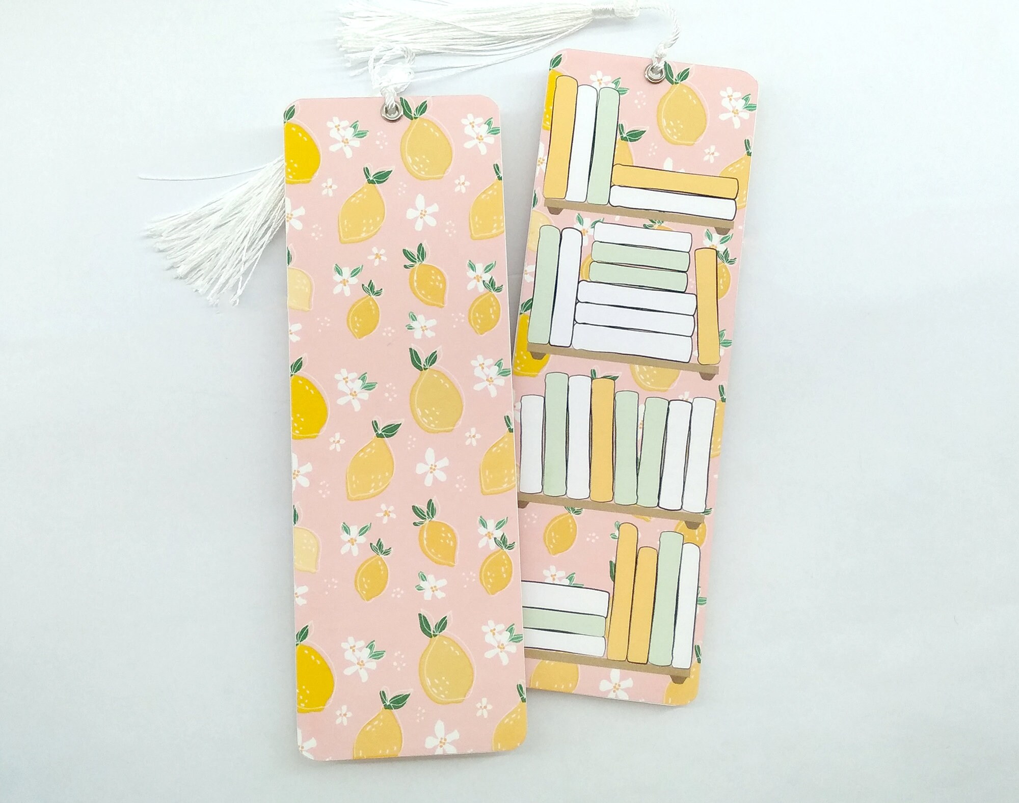 Cute Lemon Strawberry Peach Bookmark Tracker, 29 Book Spines to Fill ...