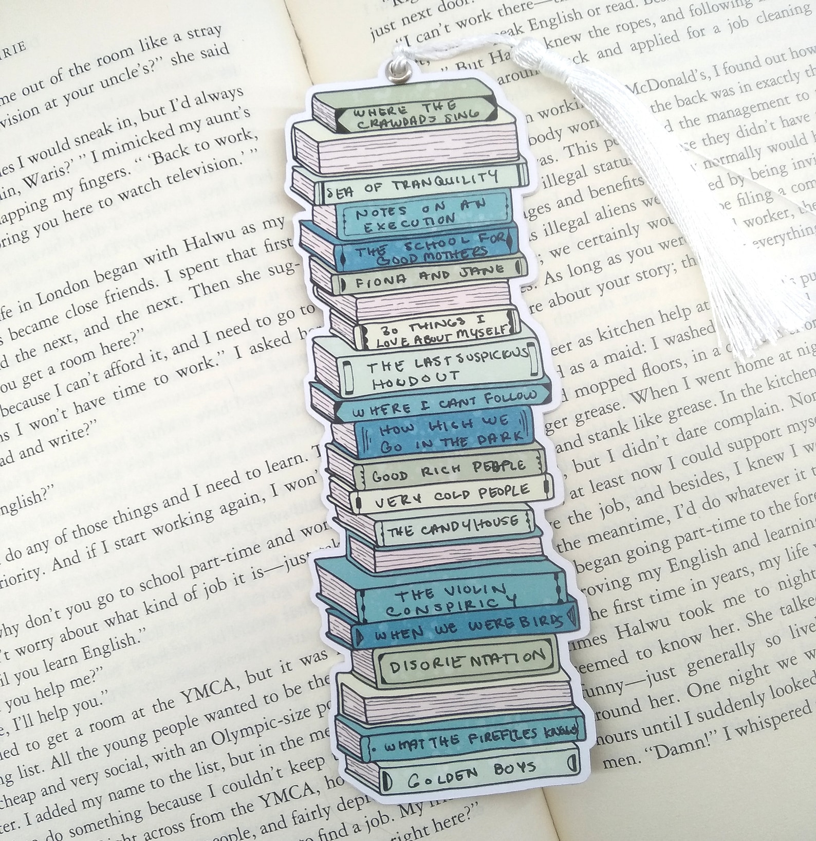 Bookmark Book Tracker Book Stack Double Sided 34 Books to - Etsy