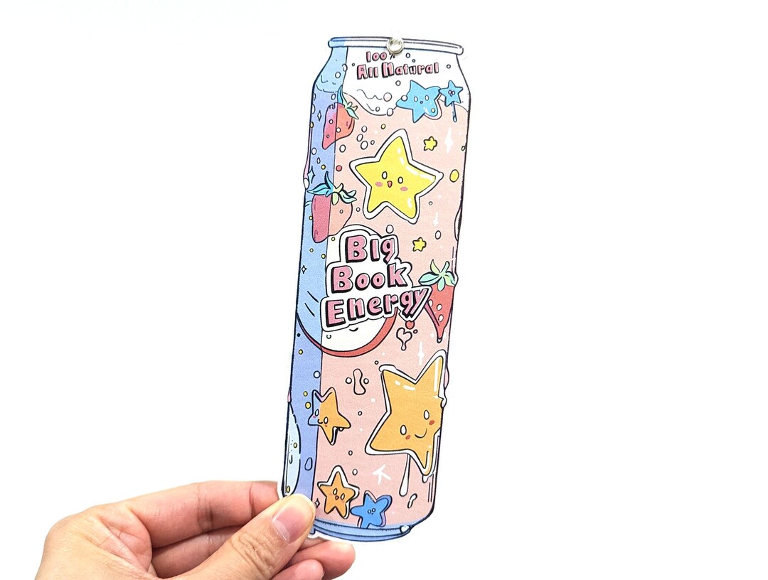Big Book Energy Bookmark, Fun Colorful Bookmark, Tassel Included, Thick ...